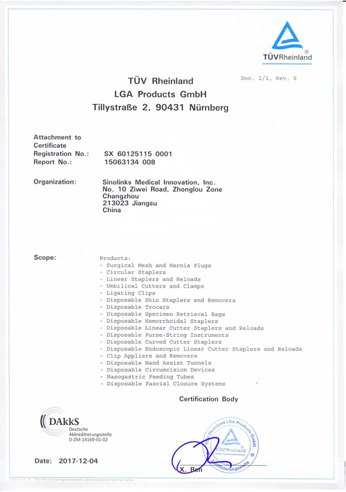 Company Qualification-Sinolinks Medical Innovatoin, Inc.